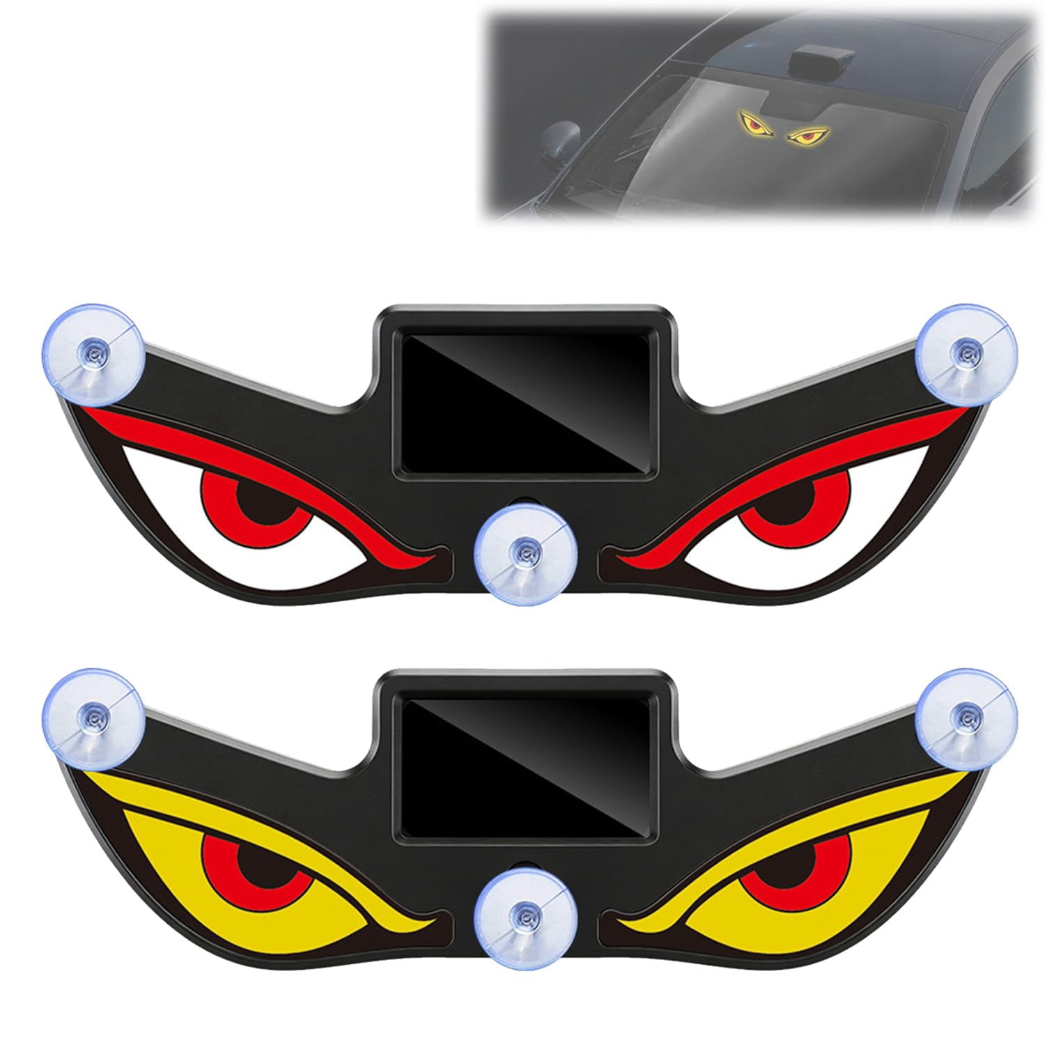Solar Demon Eye LED Car Window Light, Demon Eye for Windshield , USB-C ...