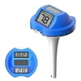Solar Digital Pool Thermometer with Rope, Large LCD Display, Floating ...
