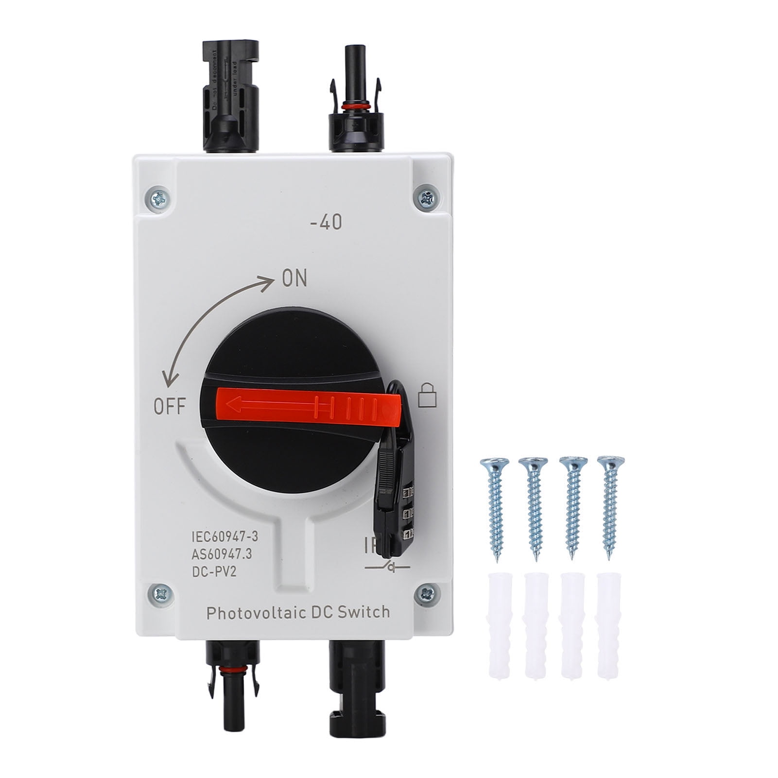 Solar Disconnect Switch 32A 4P IP66 Waterproof, Photovoltaic Isolator DC1200V with Password Lock ...