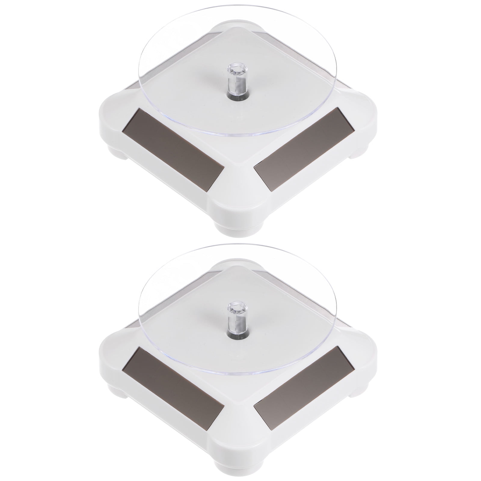 Solar Display Stand Turntable 360 Rotating ABS, White, 2 Pieces ...
