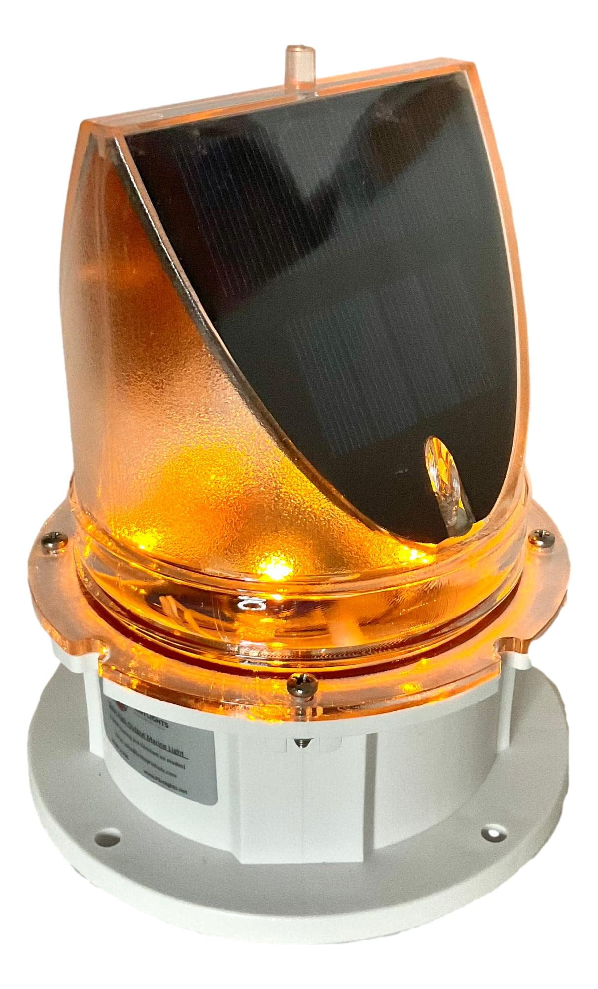 Solar Dock Warning Light AIF4 360 Degree - SNL-004-PRO - Super Bright Waterproof LED Light for ...