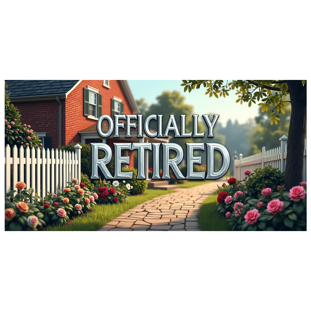 LUUFILx Retirement Banner Officially Retired Garden Decor Party ...