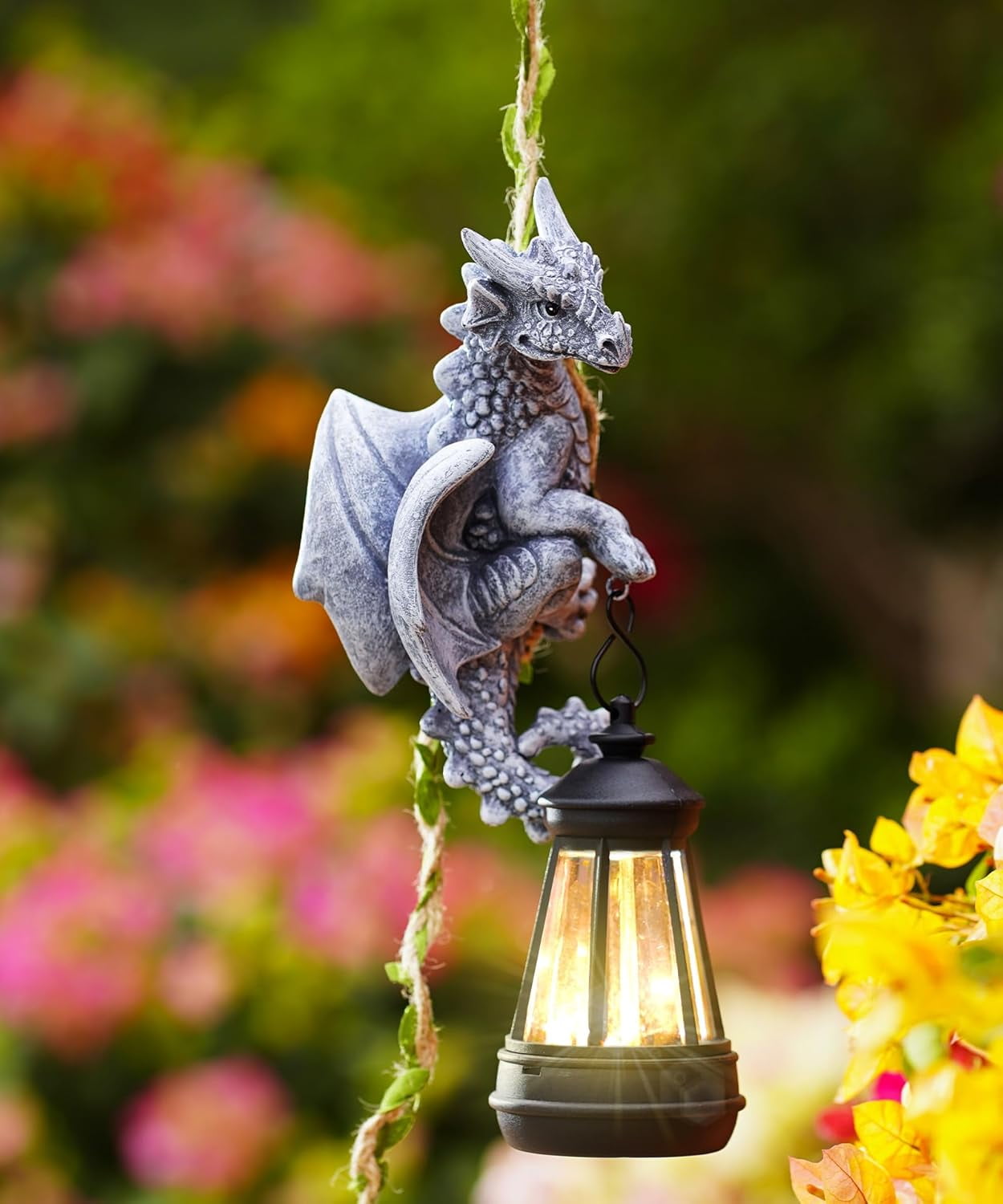 Solar Dragon Outdoor Statues for Garden: Outside Hanging Climbing ...