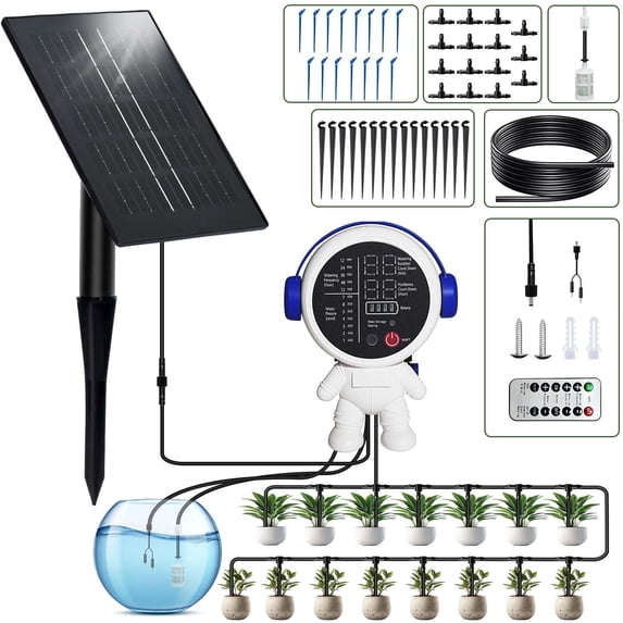 Solar Drip Irrigation System for Garden/Outdoor/Indoor, Automatic Drip ...