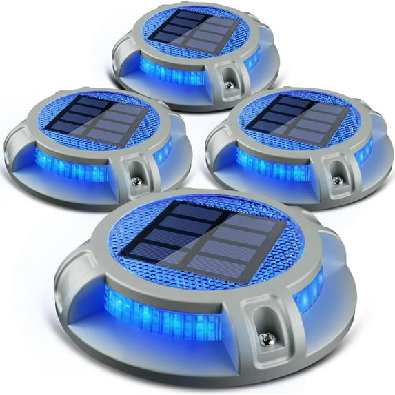 Solar Driveway Lights Outdoor 4 Modes 40 LEDs Marine Dock Light Deck ...