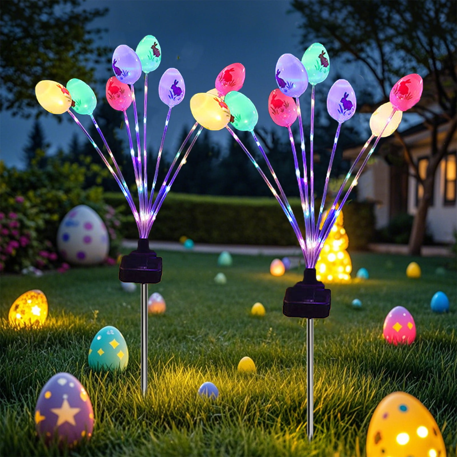 Solar Easter Decorations Outdoor Stake Lights Easter Lights for Easter ...