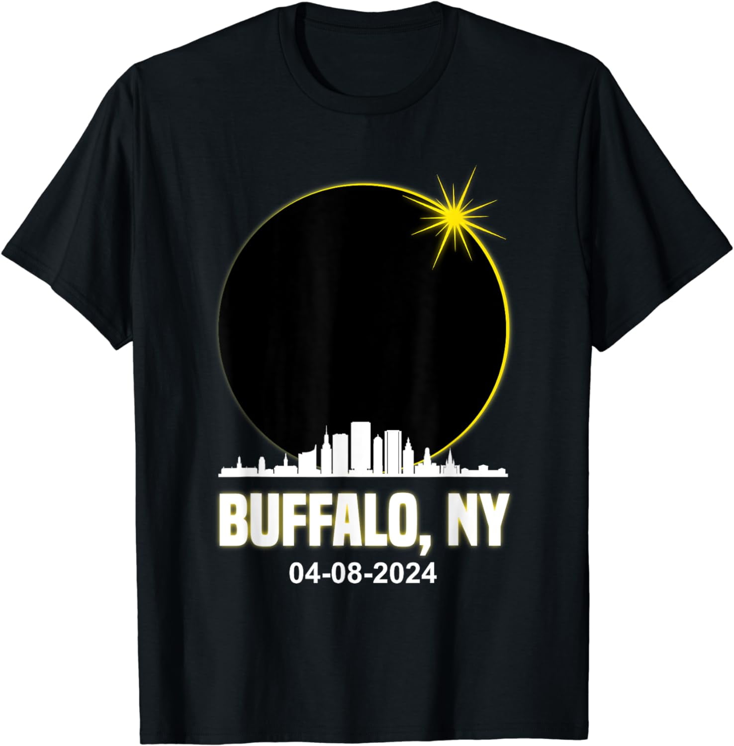 Solar Eclipse 2024 Buffalo Skyline Total Solar Eclipse T-Shirt Graphic ...