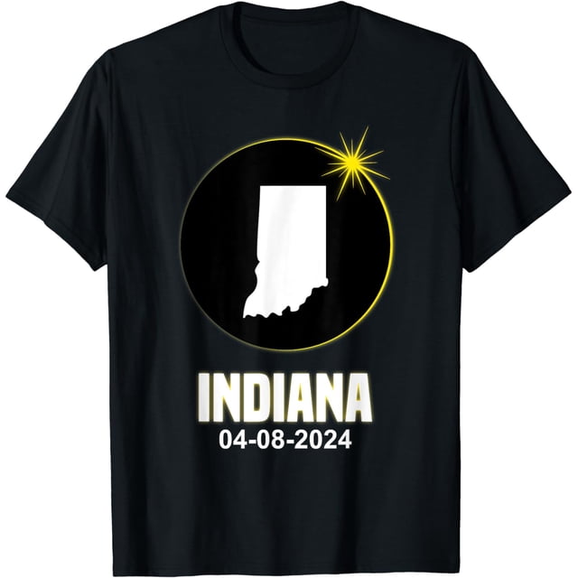 Solar Eclipse 2024 Indiana Shirt State Total Solar Eclipse T-Shirt ...