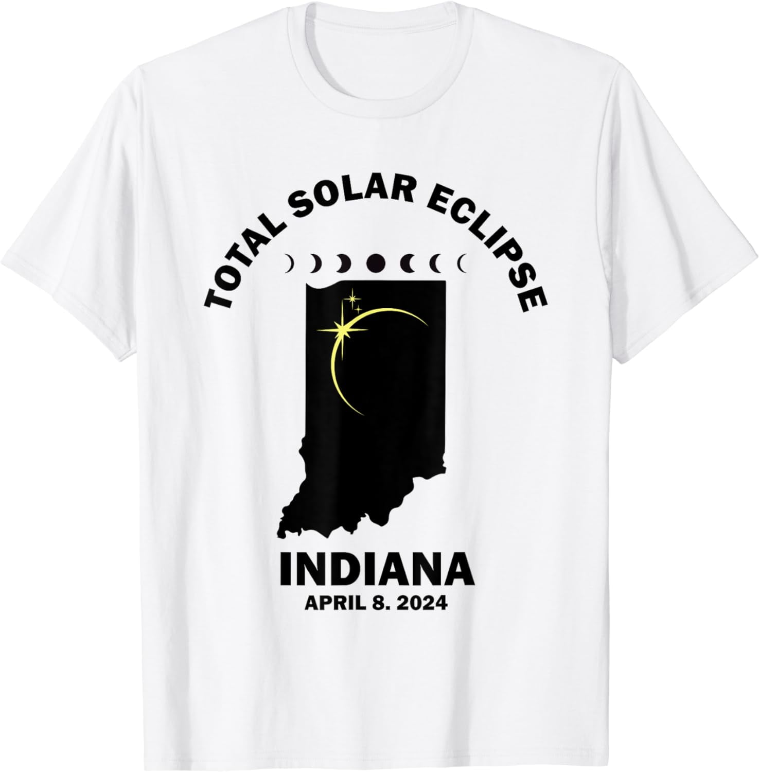 Solar Eclipse 2024 Indiana Solar Eclipse T-Shirt - Walmart.com