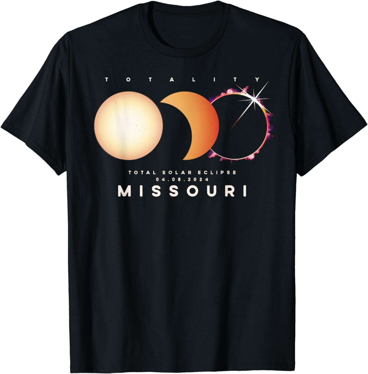 Solar Eclipse 2024 Missouri Total Eclipse American Graphic T-Shirt ...