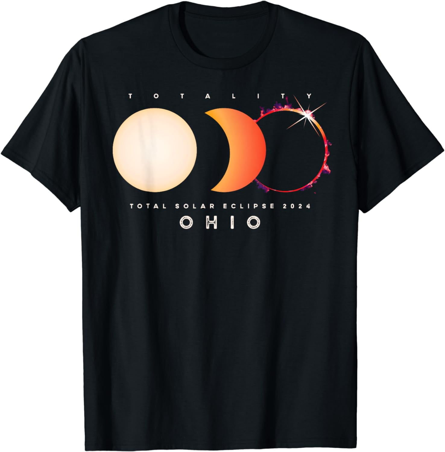 Solar Eclipse 2024 Ohio Total Eclipse America Graphic T-Shirt - Walmart.com