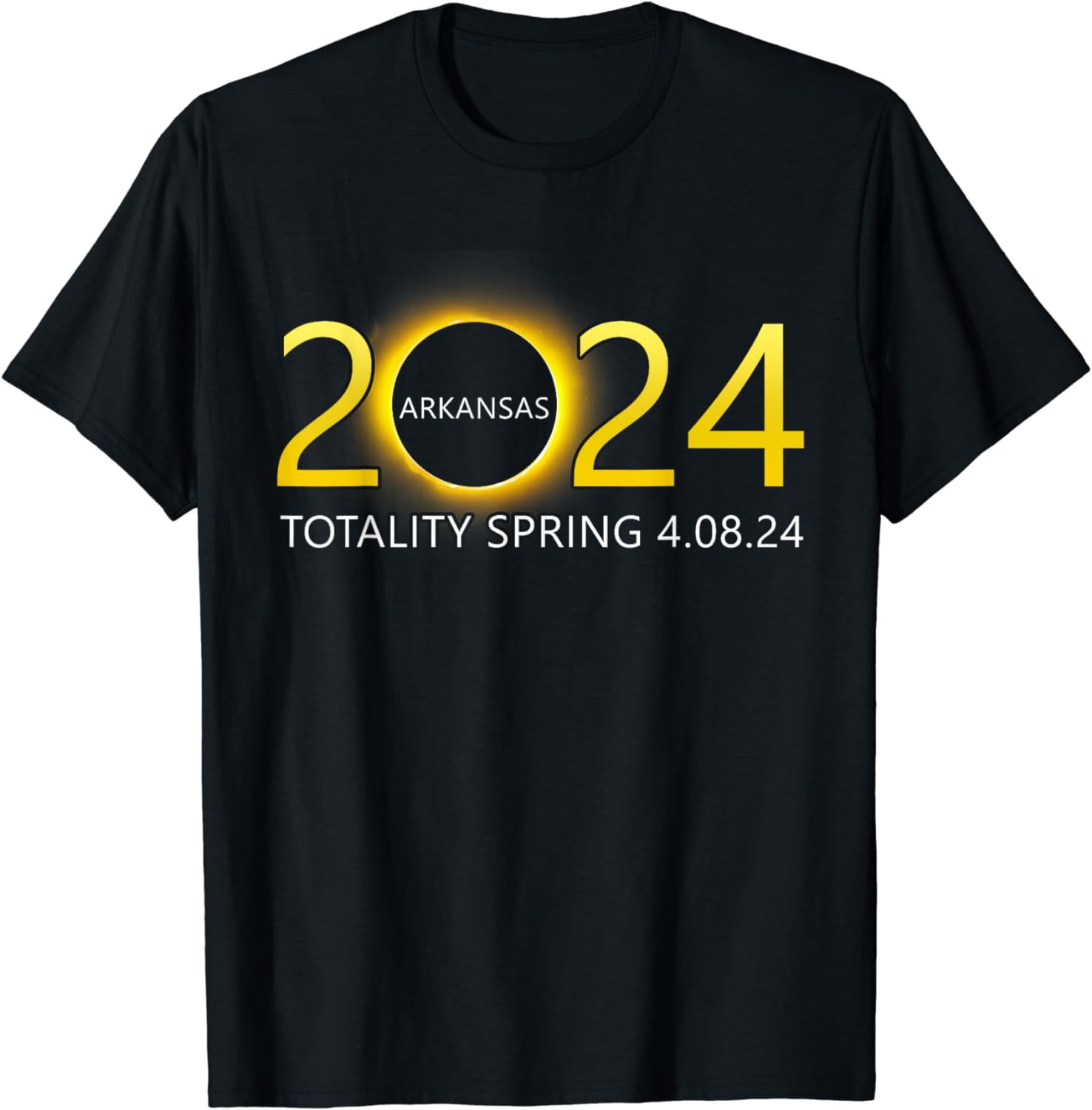 Solar Eclipse 2024 Party Arkansas Totality Total USA Map T-Shirt ...