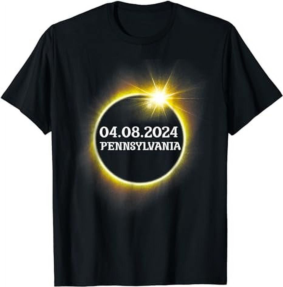 Solar Eclipse 2024 Pennsylvania USA Totality Path Souvenir T-Shirt ...