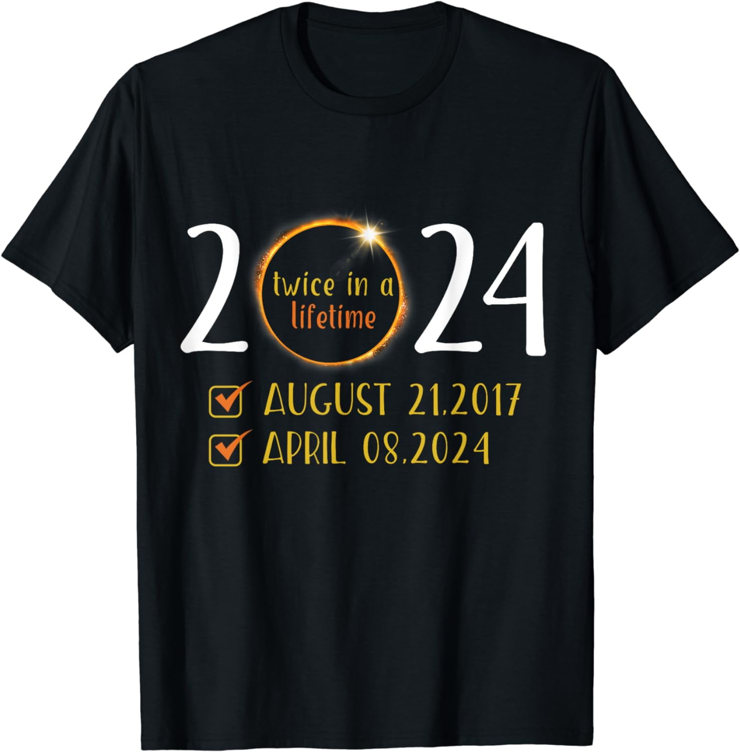 Solar Eclipse 2024 Solar Eclipse T-Shirt - Walmart.com