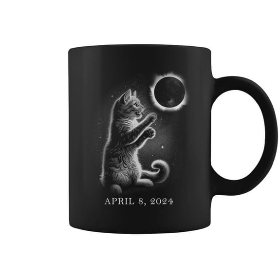 Solar Eclipse 2024 Total Eclipse April 8Th 2024 Cat Coffee M - Walmart.com