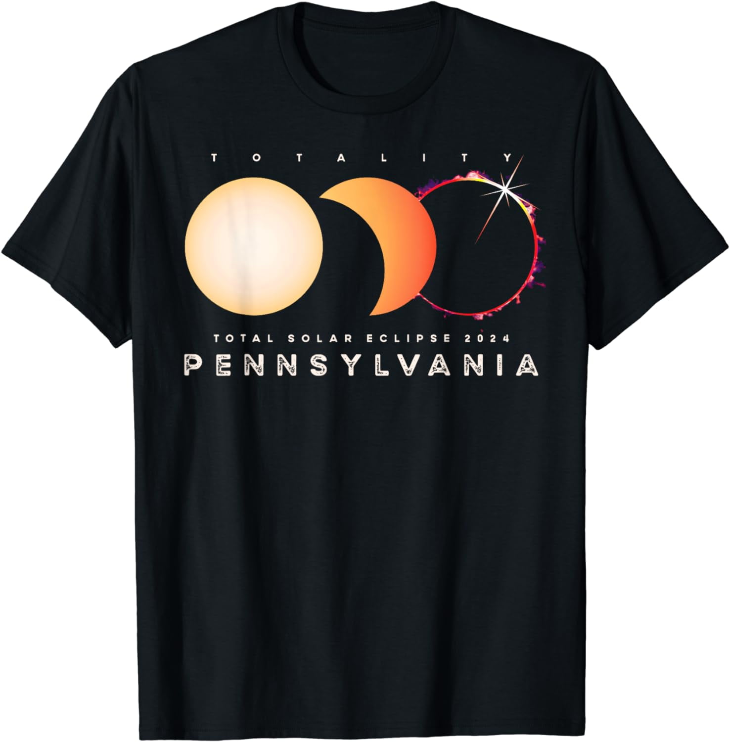 Solar Eclipse 2024 Total Eclipse Pennsylvania Graphic T-Shirt - Walmart.com