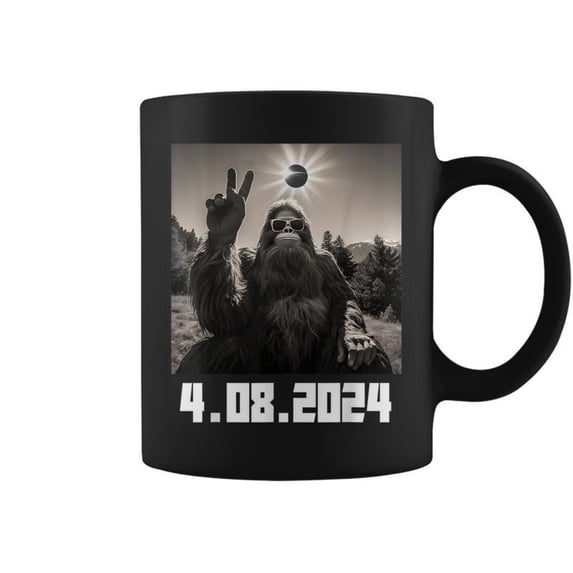 Solar Eclipse Bigfoot Selfie Meme Coffee Mugs - Walmart.com