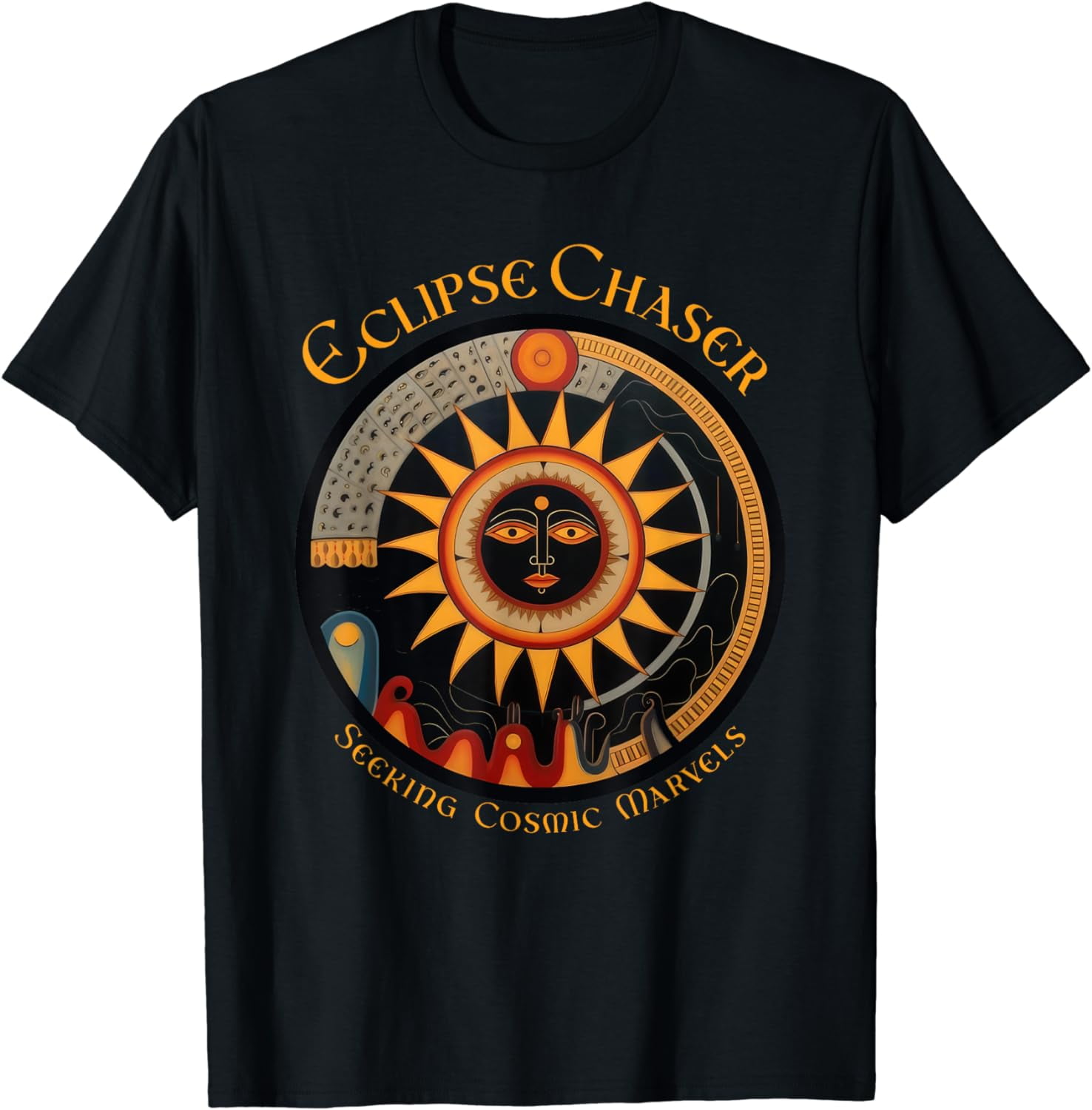 Solar Eclipse Chaser Fan Watching Shirt Total Totality 2024 T-Shirt ...