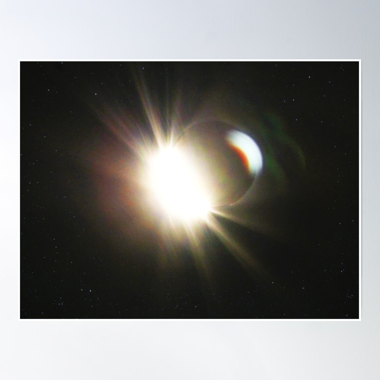 Solar Eclipse, Diamond Ring Phase Poster Wall Art, Modern Wall Decor ...