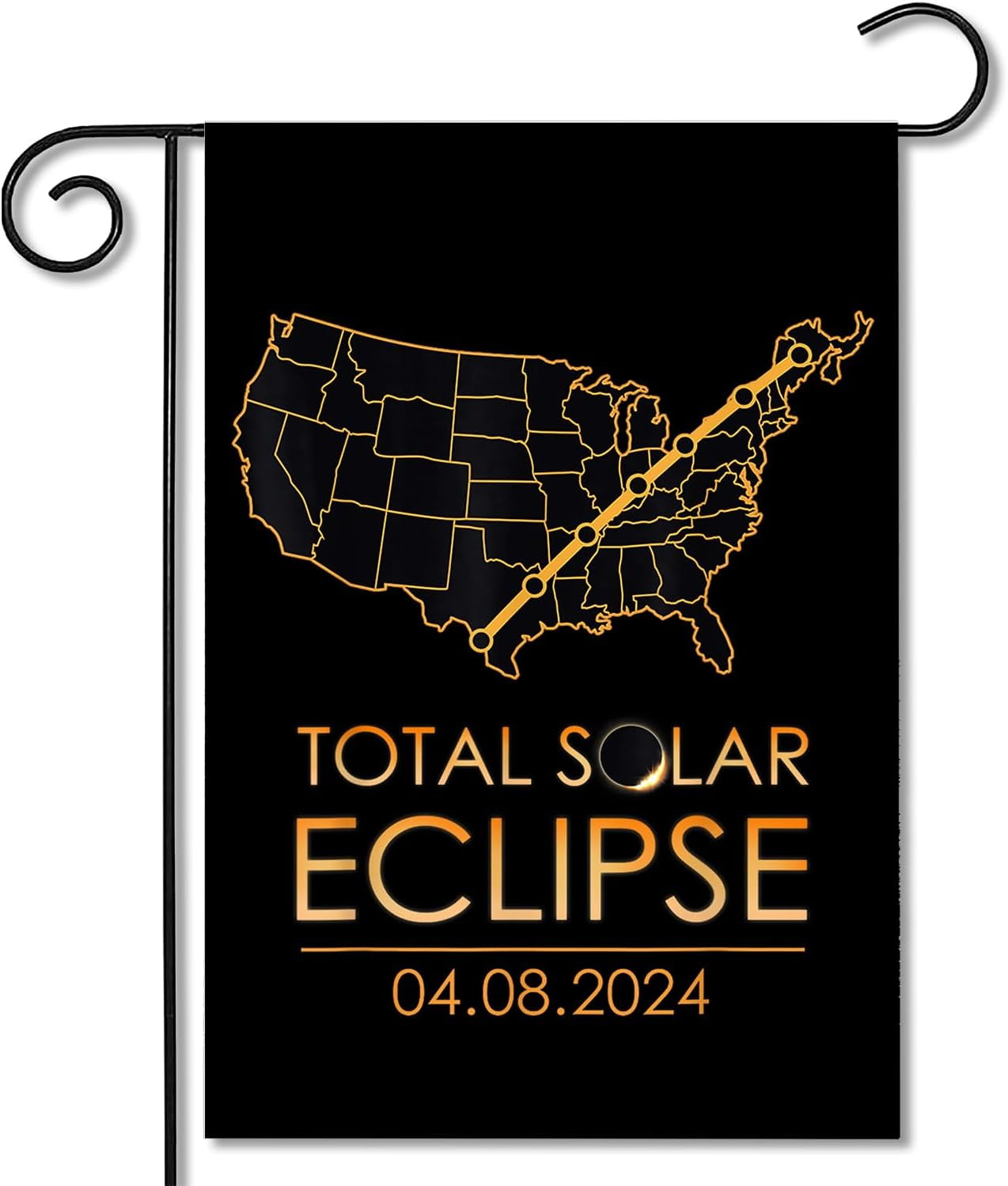 Solar Eclipse Garden Flag 2024 Total Solar Eclipse Garden Flag Total Solar Eclipse Flags Total ...