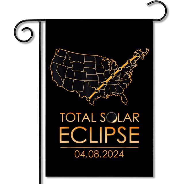 Solar Eclipse Garden Flag 2024 Total Solar Eclipse Garden Flag Total Solar Eclipse Flags Total ...