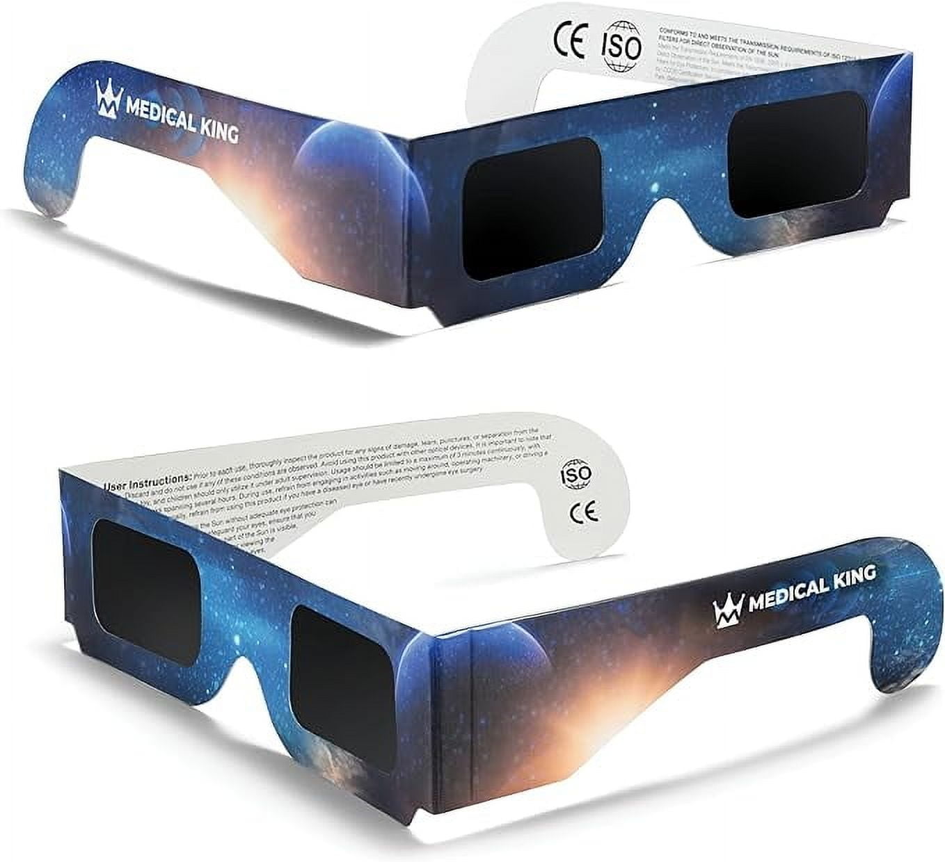 MedicalKingUsa Solar Eclipse Glasses 2-Pack - Light Sensitivity Safe ...