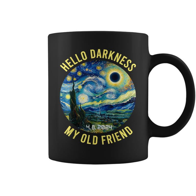 Solar Eclipse Hello Darkness My Old Friend Starry Night Coffee Mugs ...