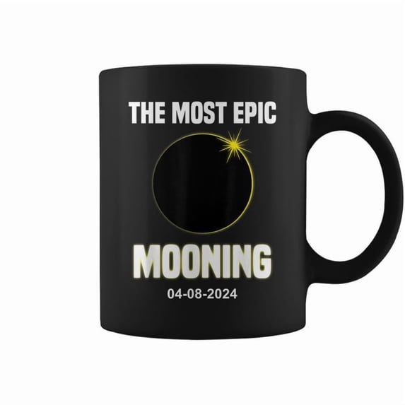Solar Eclipse Mooning 04082024 Eclipse Coffee Mugs - Walmart.com