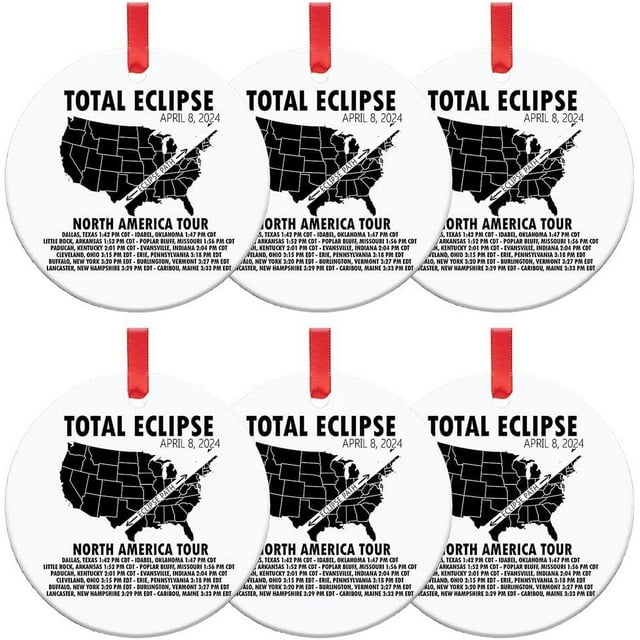 Solar Eclipse Ornament 2024, Personalized Solar Eclipse 2024-2024 Total ...