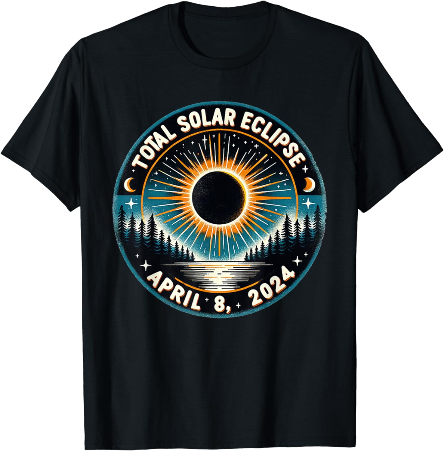 Solar Eclipse Shirt Astronomy Vintage 2024 Solar Eclipse T-Shirt ...