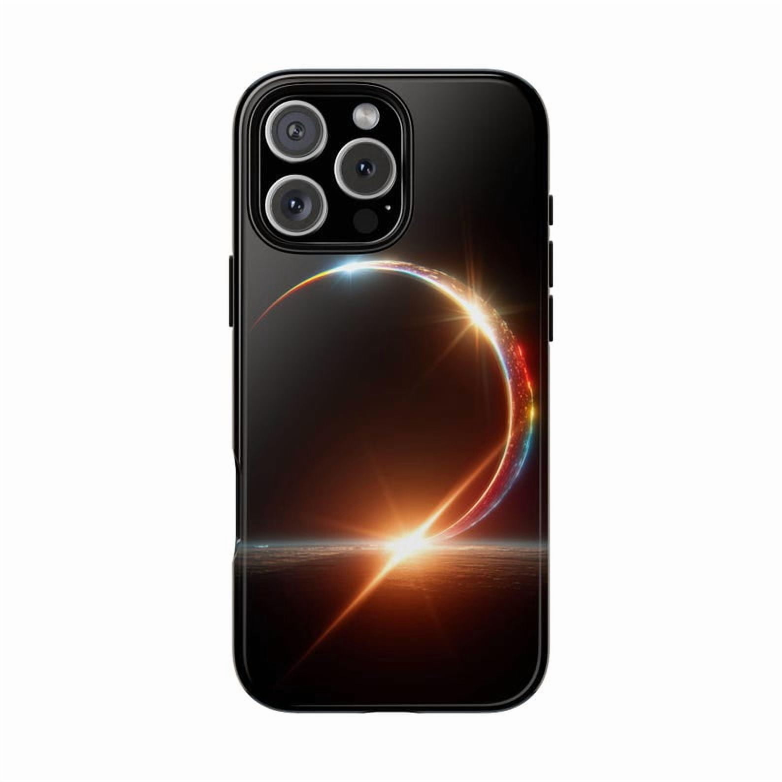 Solar Eclipse iPhone Case Iridescent Rainbow Celestial Art with iPhone ...