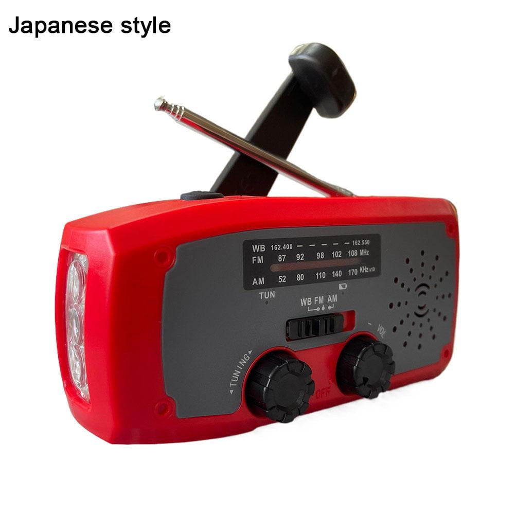 Solar Emergency Hand Crank Weather Radio, Portable Self Powered NOAA AM ...