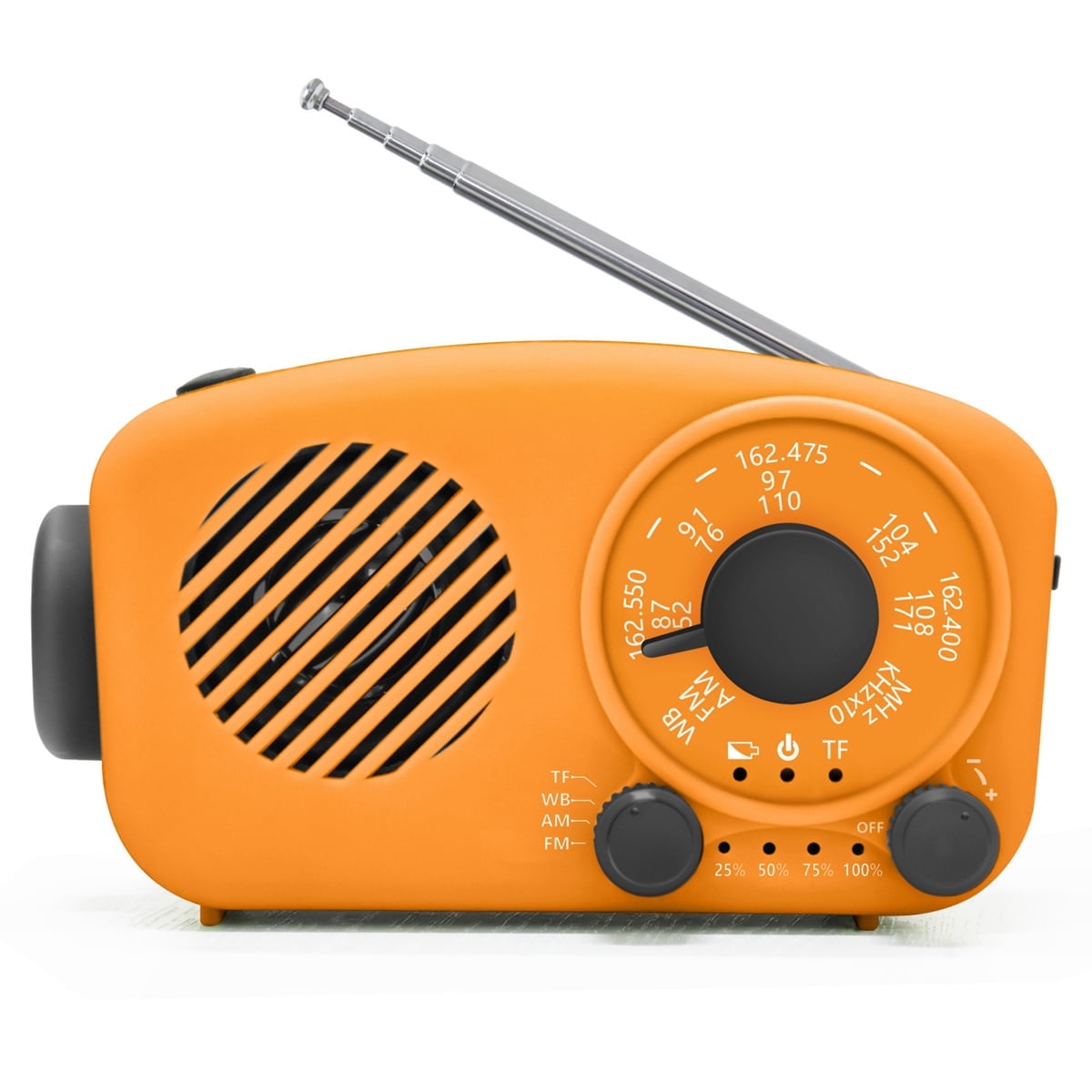 Solar Emergency Hand Crank Weather Radio, Portable Self Powered NOAA AM ...