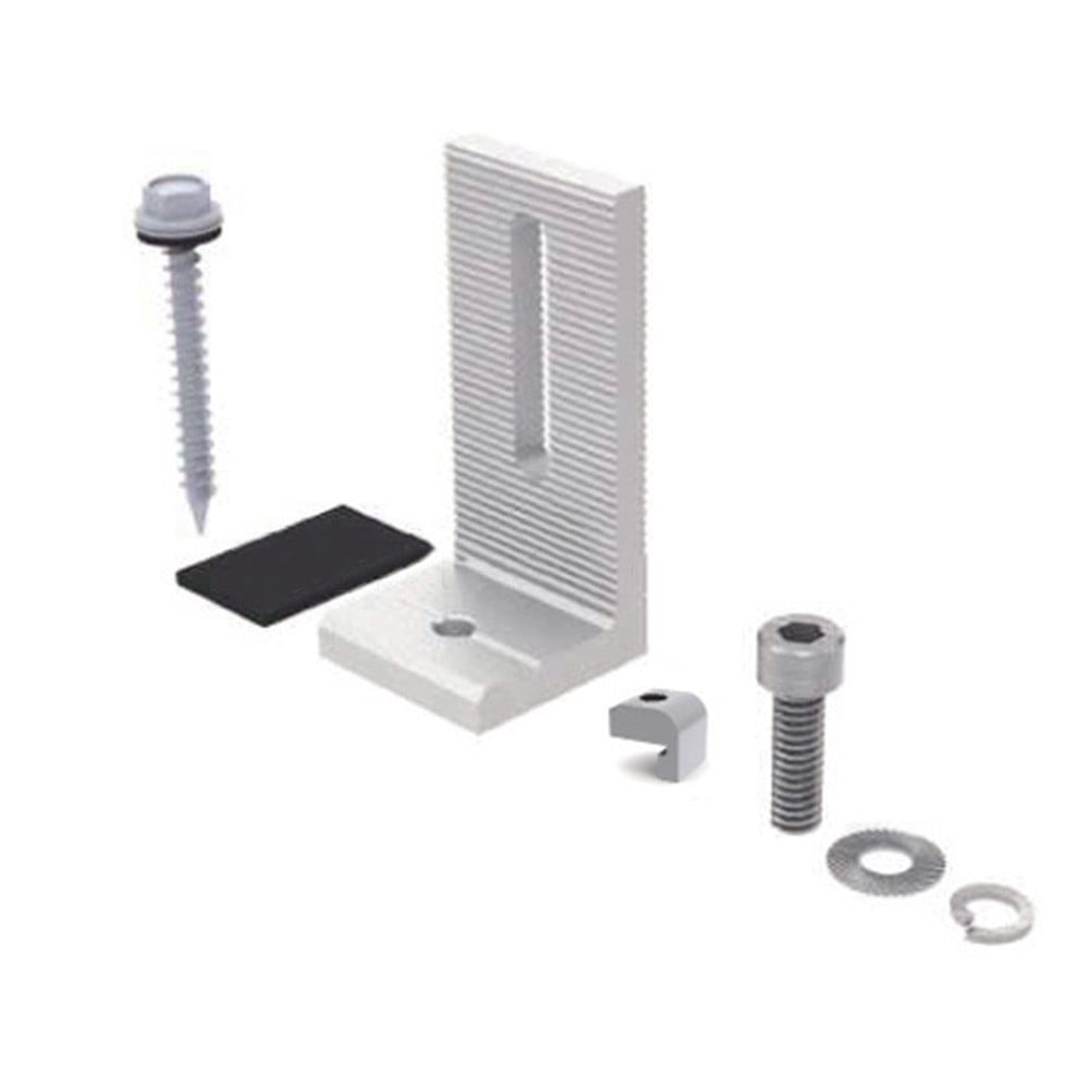 Solar End Clamp Solar Panel Mounting L Bracket Clamps Aluminum Rail End ...