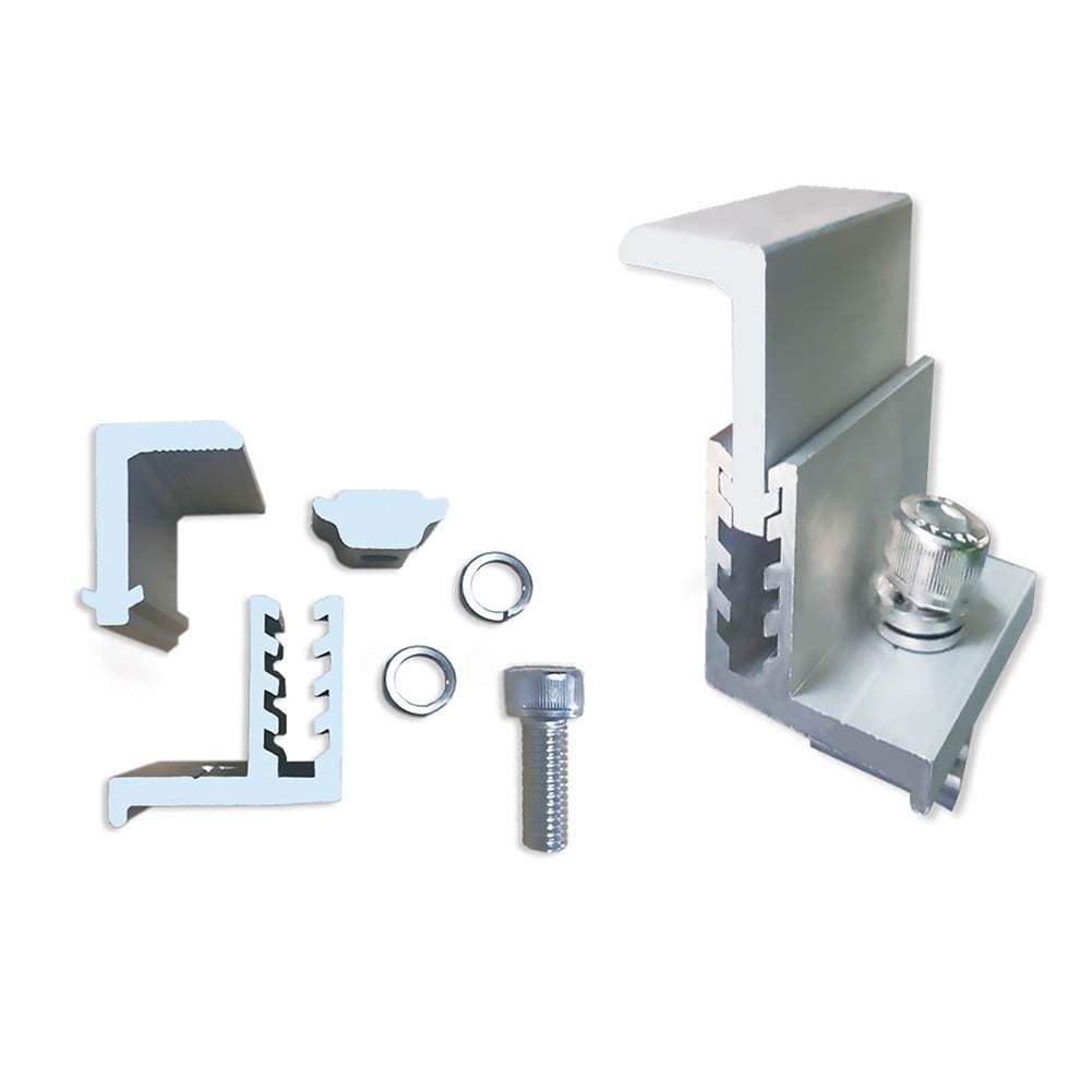 Solar End Clamp Solar Panel Mounting Z Bracket Clamps Aluminum Rail End ...