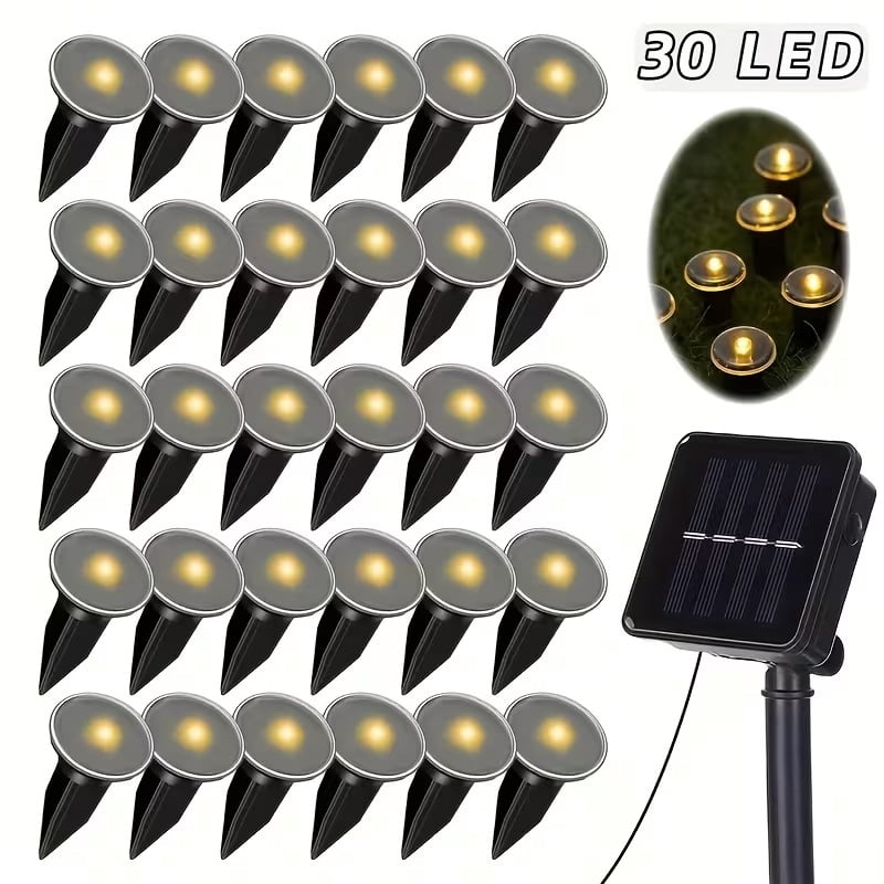Solar Energy 30 LED Outdoor Light String - Perfect for Lawn and Garden ...