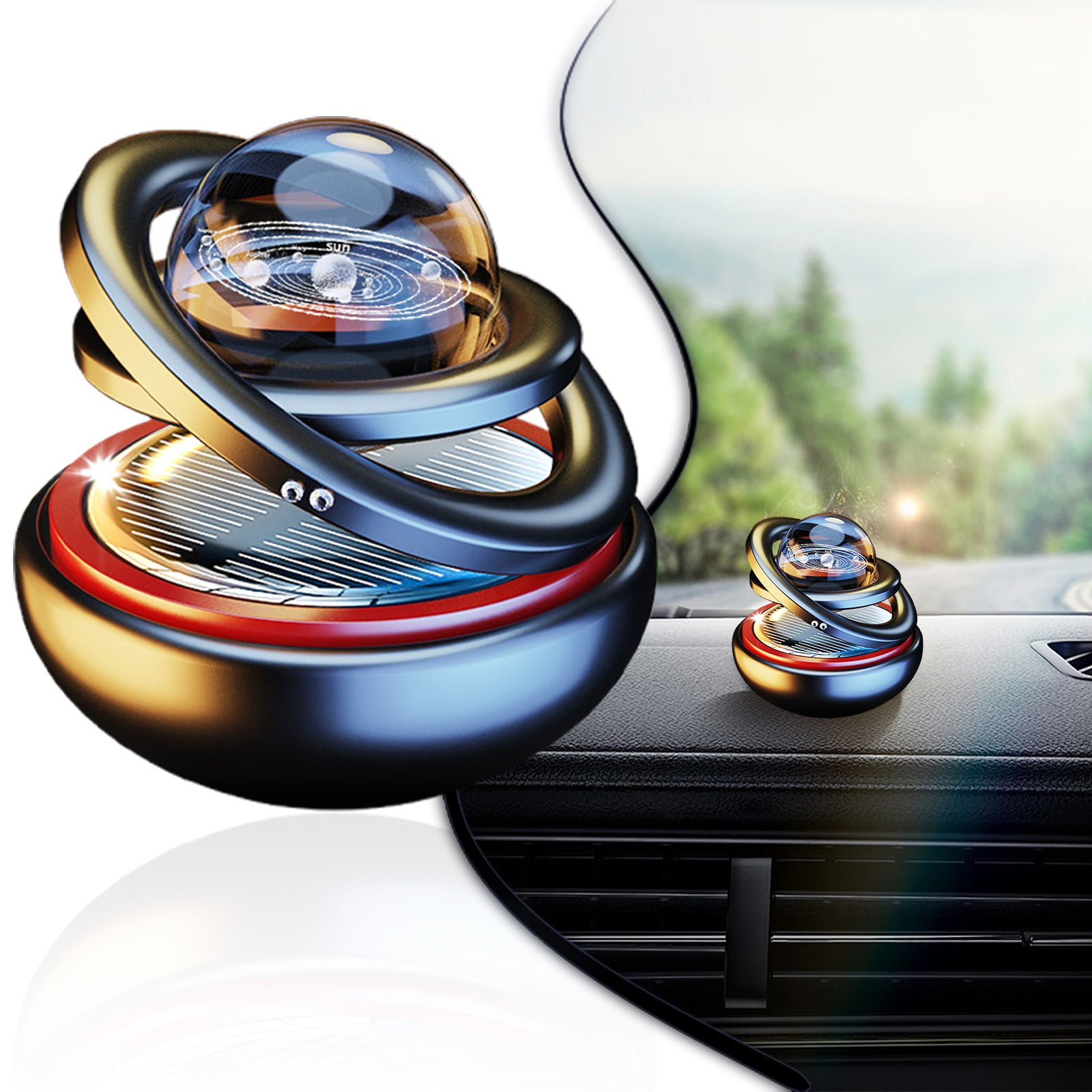 Solar Energy 360° Interstellar Suspension Car Fragrance, Car ...