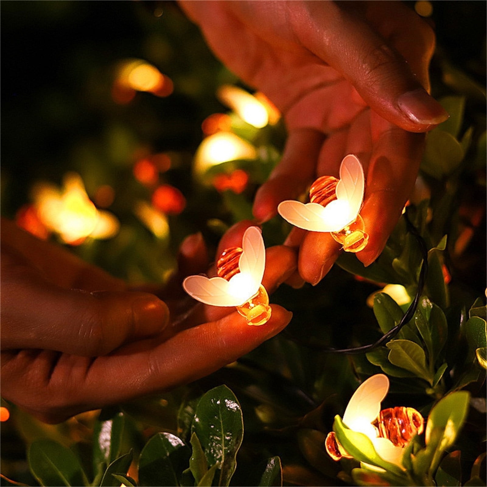 Solar Energy Bee Shaped String Lights,Outdoor Waterproof Simulation ...