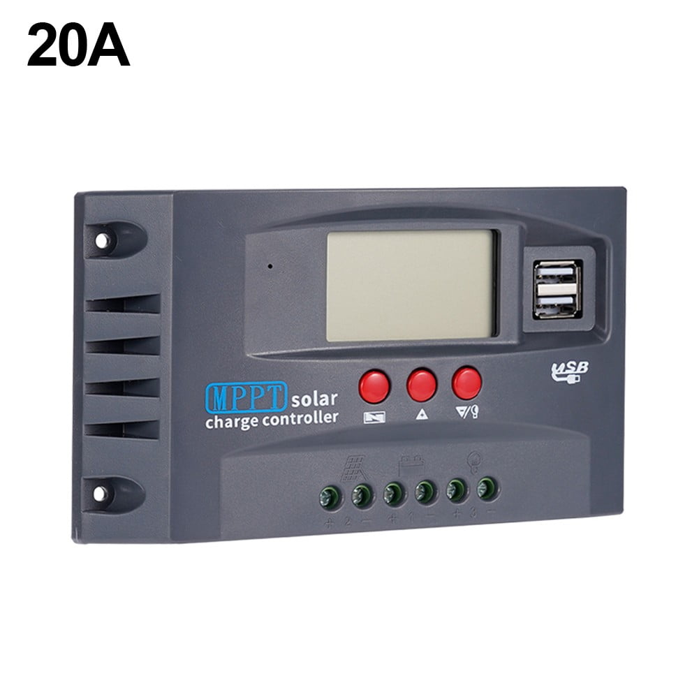 Solar Energy Charge Controller MPPT Dual USB Charging, 12V/24V ...