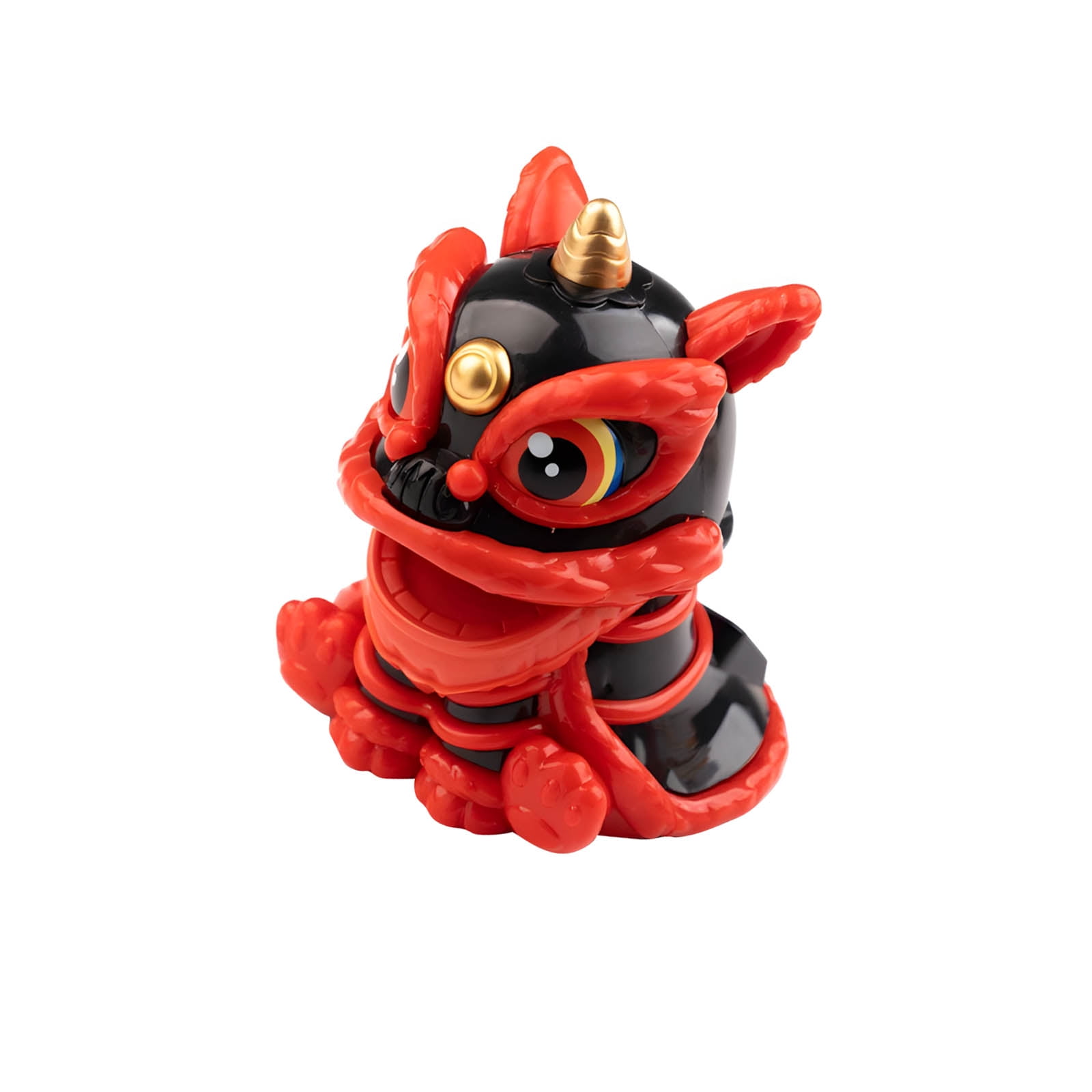 Solar Energy Lions Dance Figurine New Year Vehicle Decoration Plastic ...