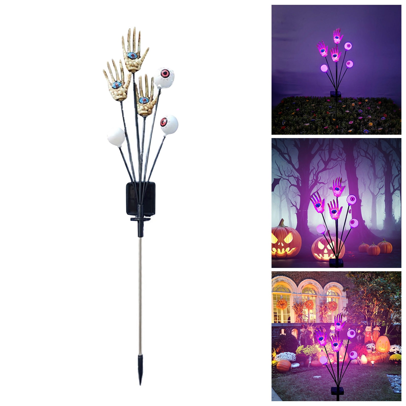 Solar Eyeball Lights Outdoor - Halloween Swaying Branch Lights with LED ...