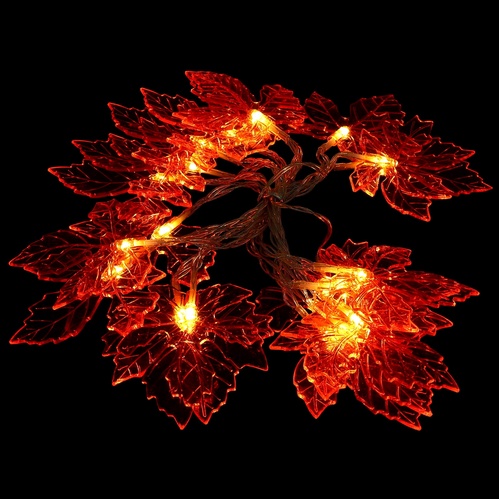 Solar Fairy Lights Christmas Decorations Maple Leaf String Car Window ...