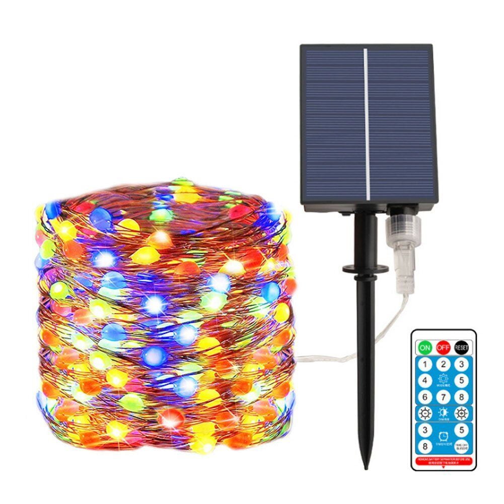 Solar Fairy Lights Outdoor, 39Ft 100 LED Solar Powered String Lights ...