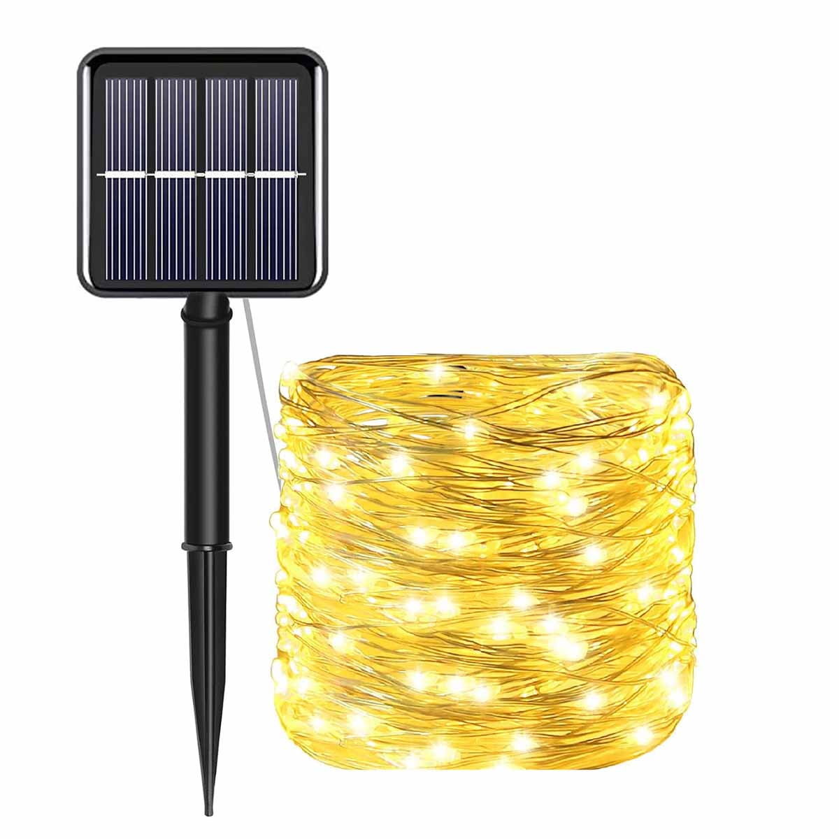 Solar Fairy String Lights, 1-Pack Each 39FT 100 LED Outdoor Twinkle ...