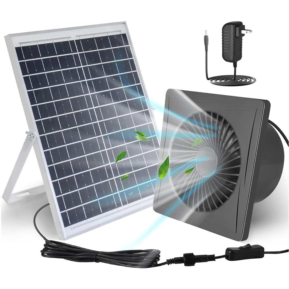 Solar Fan,25W Solar Panel+8" High Speed Solar Powered Fan with Bracket ...