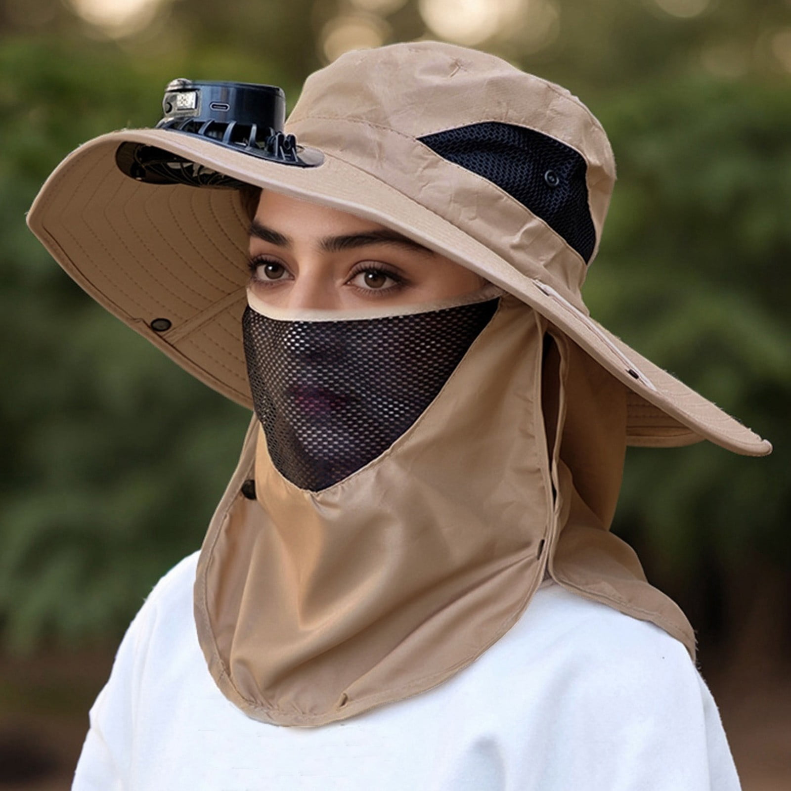 Solar Fan Hat Fishing Hat Summer Outdoor Sun Hats With Ventilated Fan ...