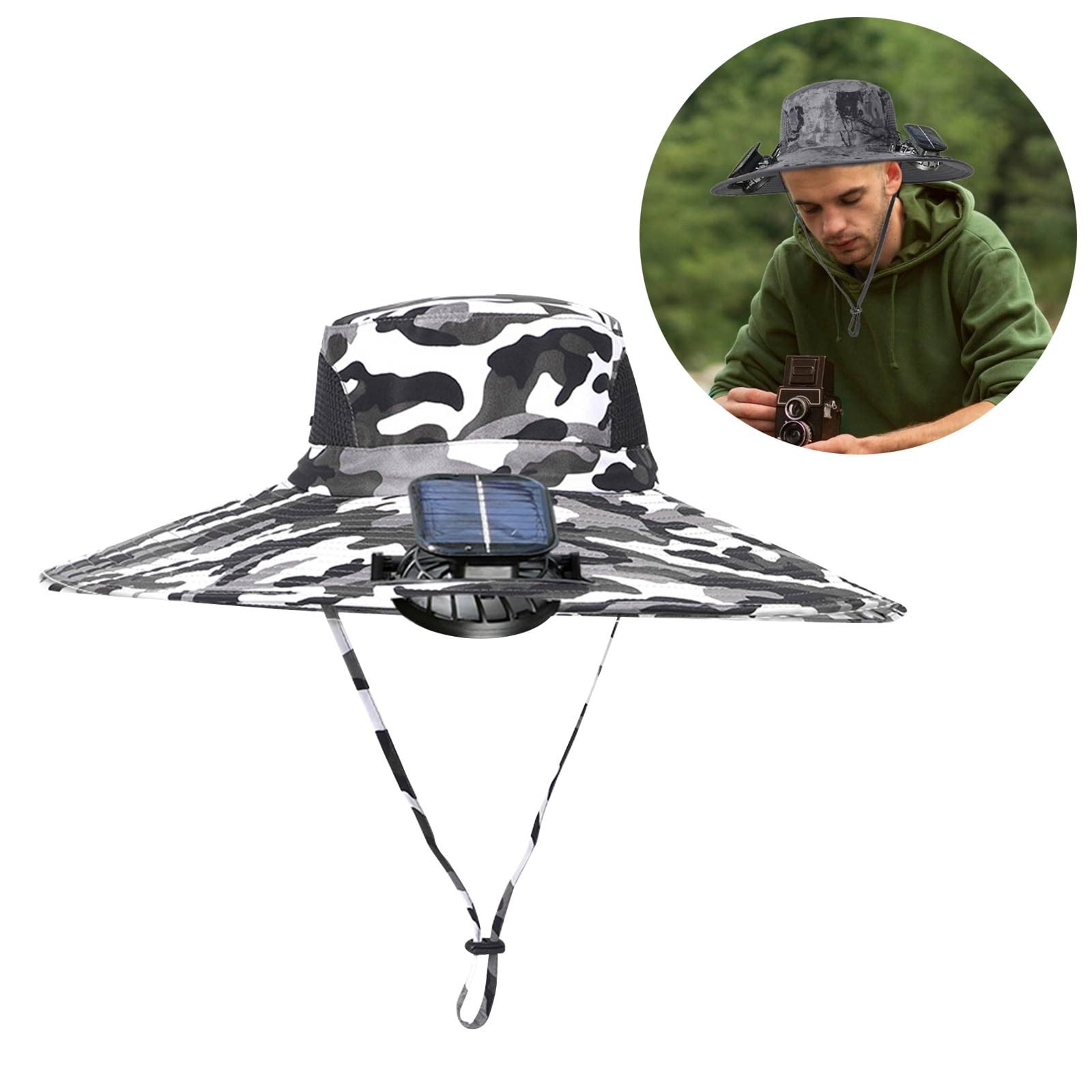 Solar Fan Hat,Hat with Fans Solar Power,Hat with Fan,[ Battery Life ...
