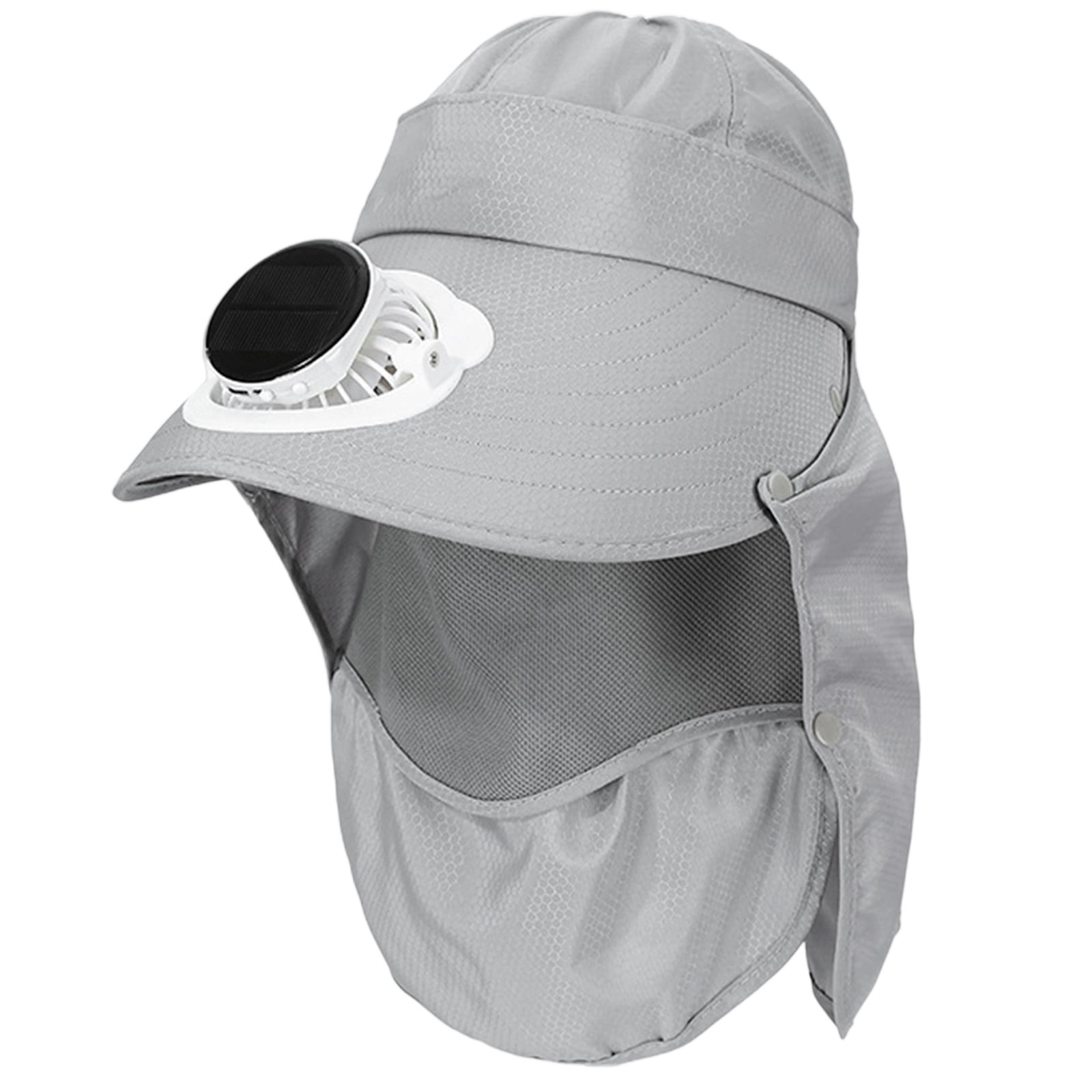 Solar Fan Hat Outdoor Working Sun Shade Sunscreen Greenhouse Removable ...
