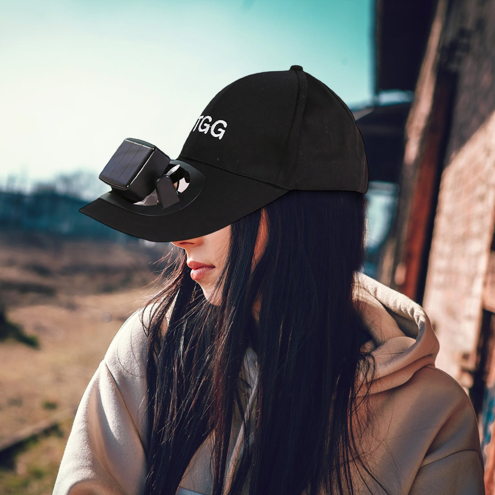 Solar Fan Hat,Solar Fan Hat Outdoor, Wide Brim Sun Hat with Solar Fans ...