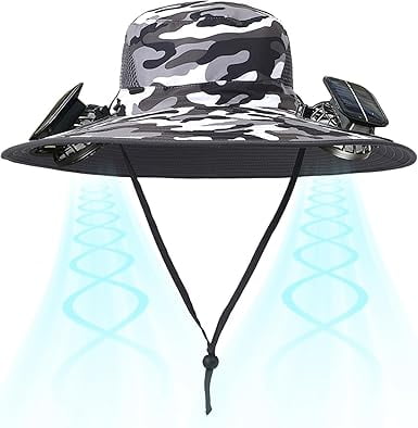 Solar Fan Hat,Sombrero para El Sol Hombre,Hat with 2 Solar Fan Sun ...